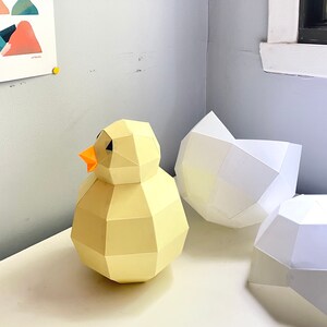 Chick 3d Papercraft. You Get a PDF Digital File Templates and ...