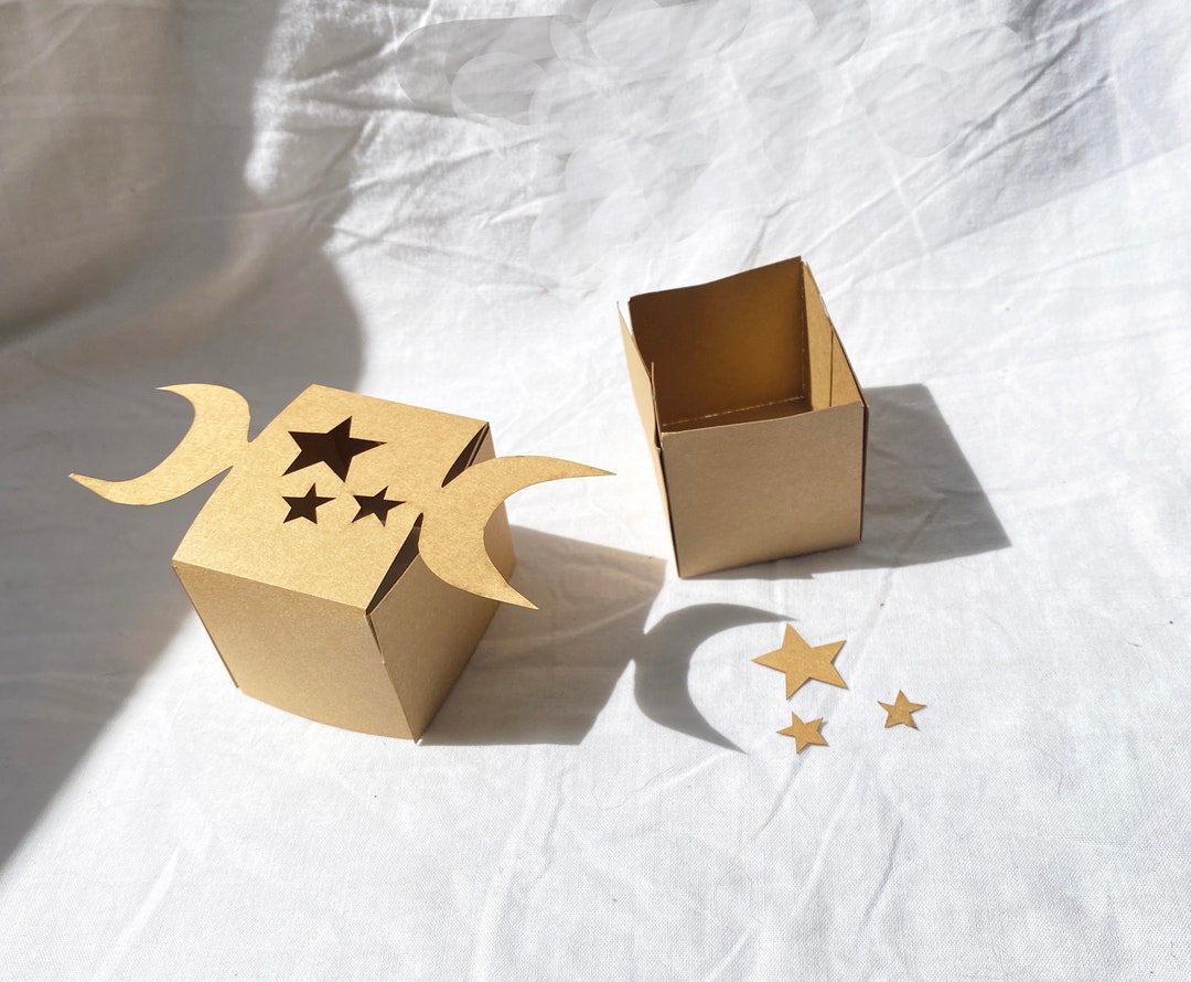 Star and Moon Box 3D Papercraft. You Get Pdf SVG DXF Digital File ...