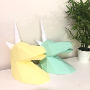 Unicorn Papercraft. You Get a PDF Digital File With Pattern, Templates ...