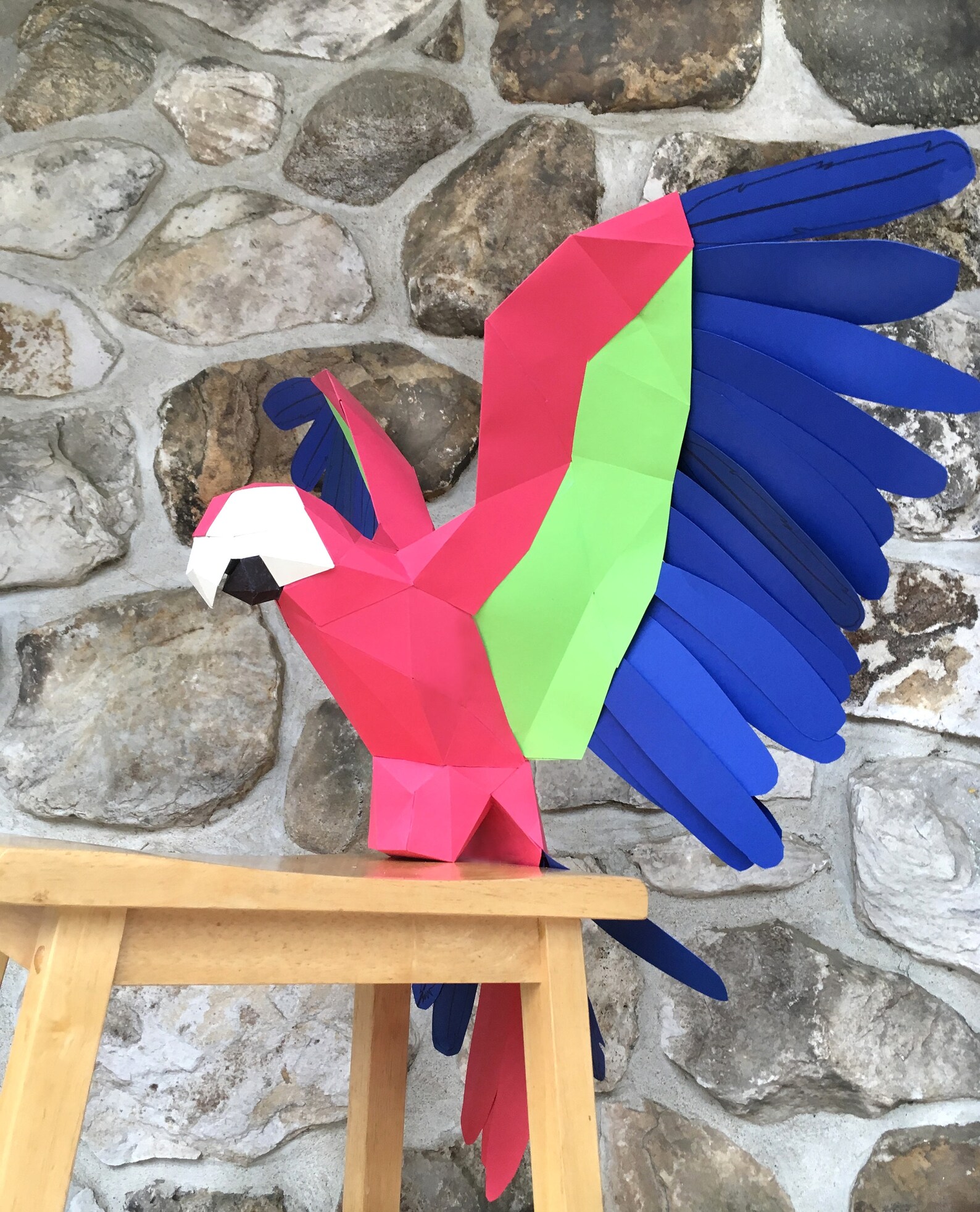 Parrot With Open Wings Papercraft. You Get SVG, PDF Digital File ...