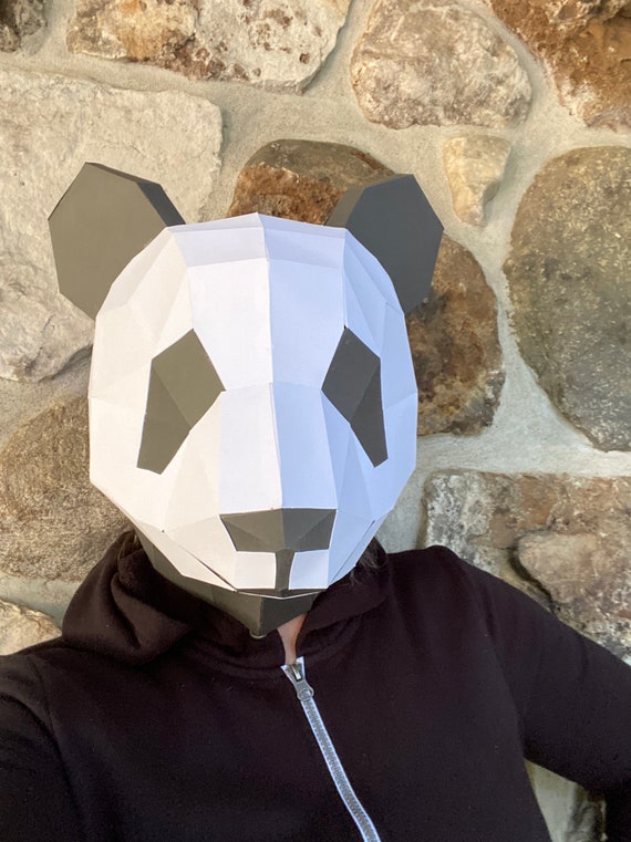 Panda Mask 3d Papercraft. Get SVG PDF Digital File Pattern - Etsy