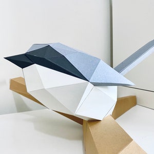 Chickadee on Branch 3D Papercraft. You Get SVG and PDF Digital File ...