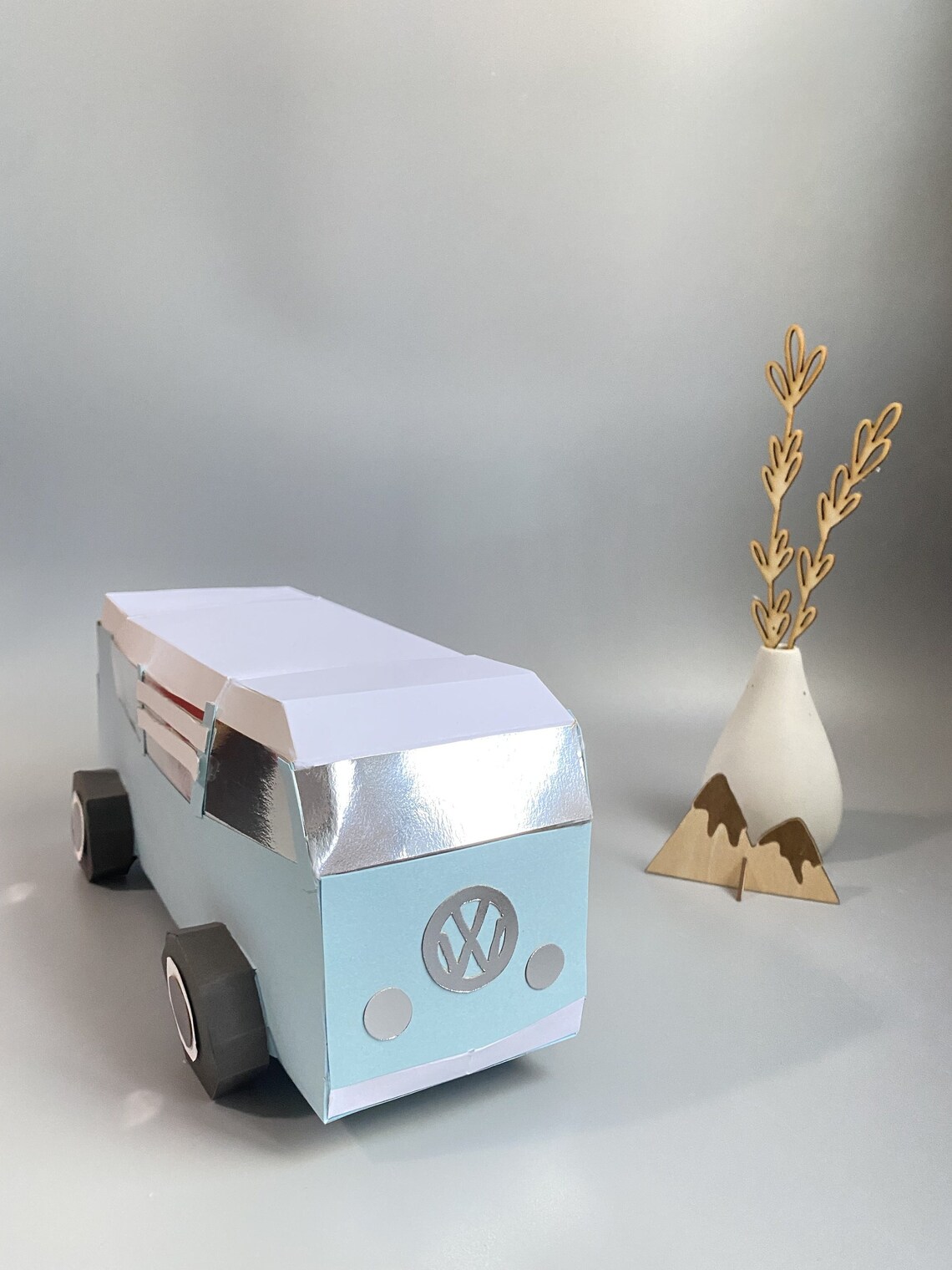 Camper Van 3D Papercraft. Lowpoly Paper, Get PDF Digital File Template ...