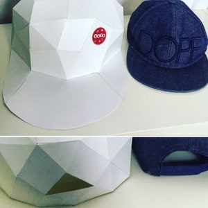 Snapback Hat 3D Papercraft, 3 Sizes. You Get SVG and PDF Digital ...