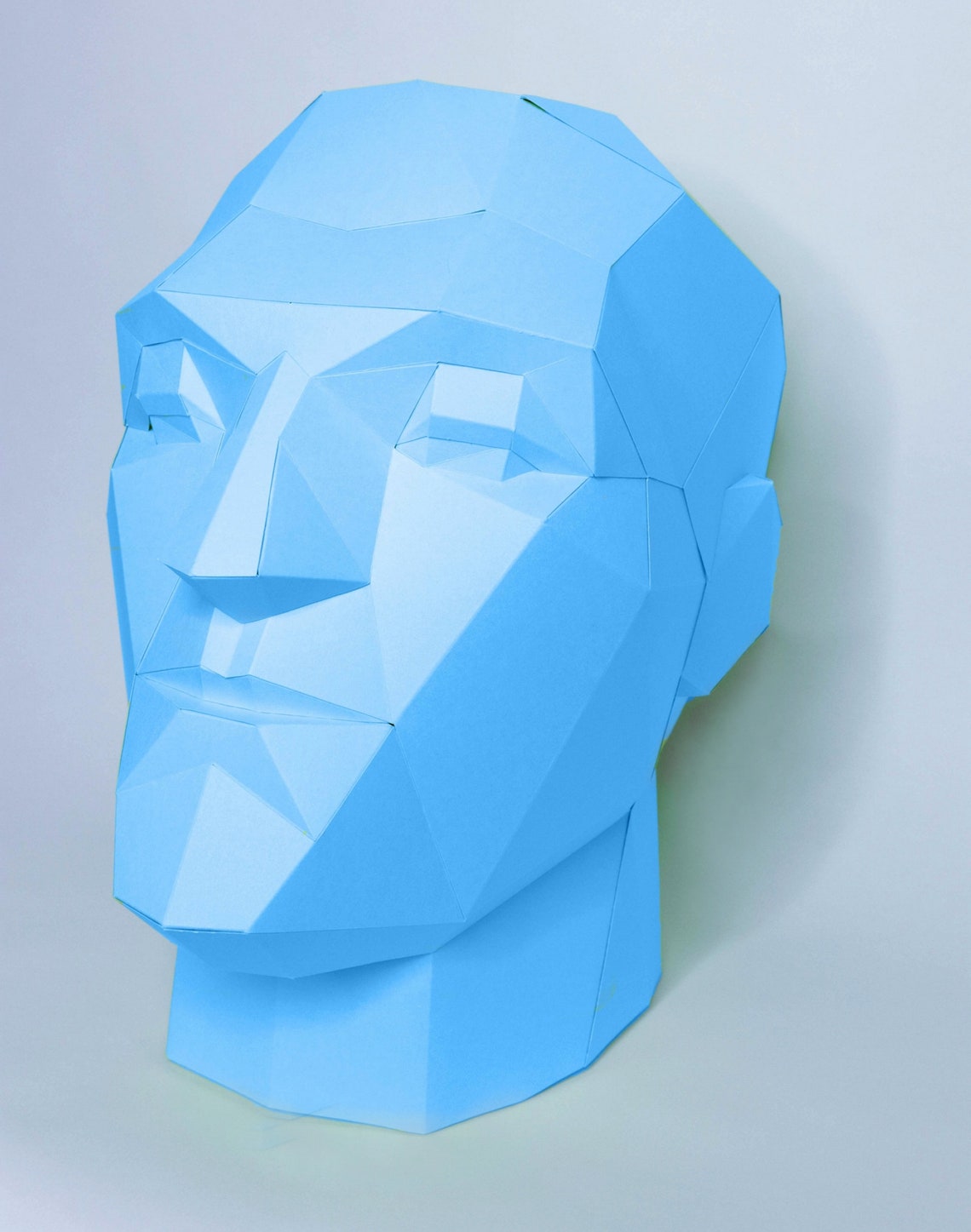 Head 3d papercraft. You get a PDF digital file template and | Etsy