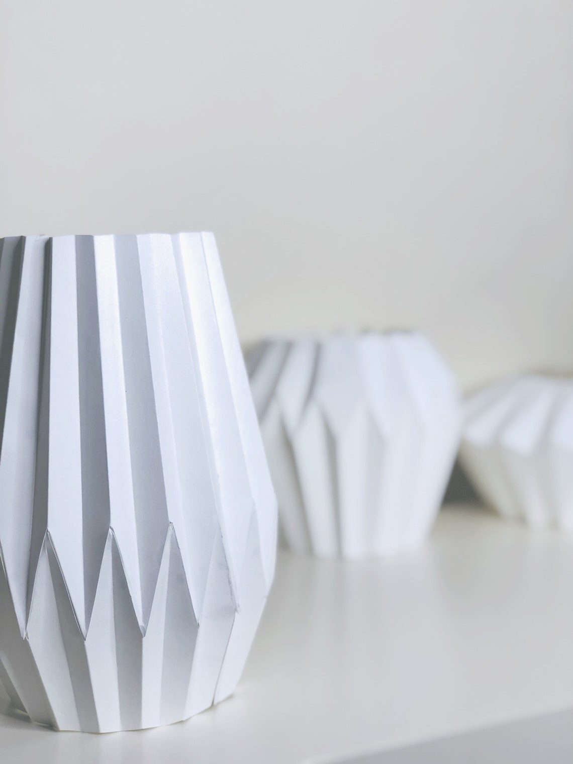 Origami Vases 3d Papercraft. You Get SVG and PDF Digital File - Etsy