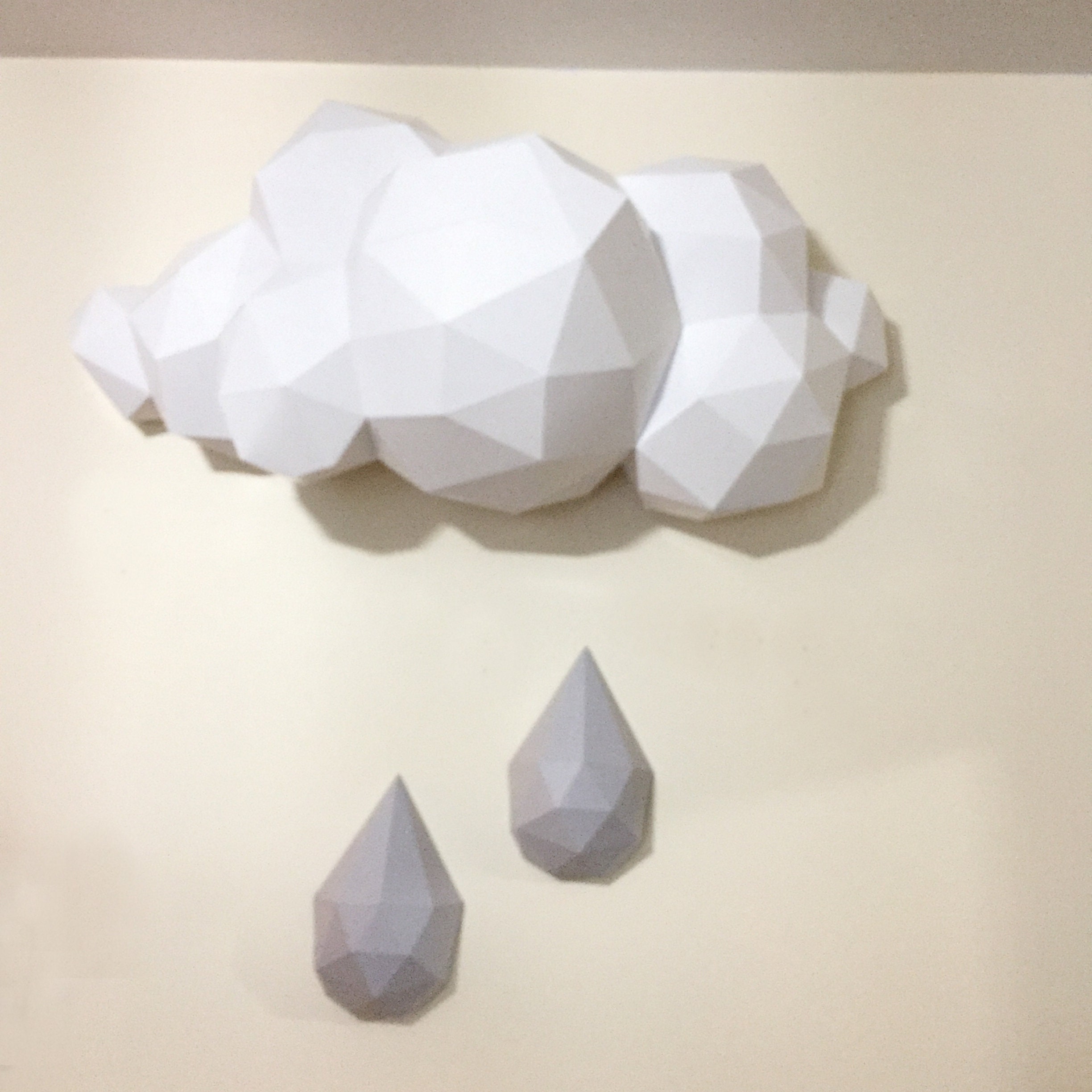 Cloud and Rain 3d Papercraft Model. You Get PDF Digital File - Etsy Canada