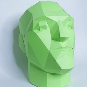 Head 3d Papercraft. You Get a PDF Digital File Template and ...