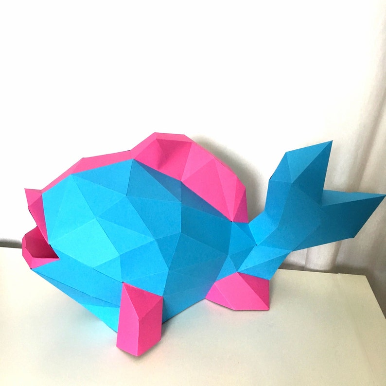 Fish 3D Papercraft. You Get a PDF Digital File Template and ...