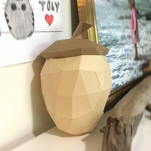 Acorn Papercraft. You Get a PDF Digital File With 2 Size Template ...