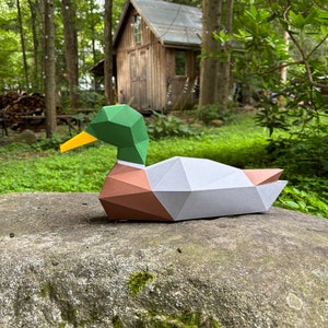Ducks 3d Papercraft. You Get the Family - SVG and PDF Digital File ...