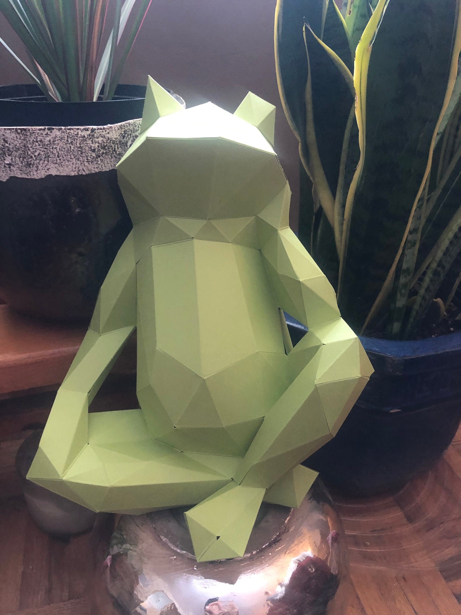 Frog Bored Pensive 3D Papercraft. You Get a SVG and PDF Digital File ...