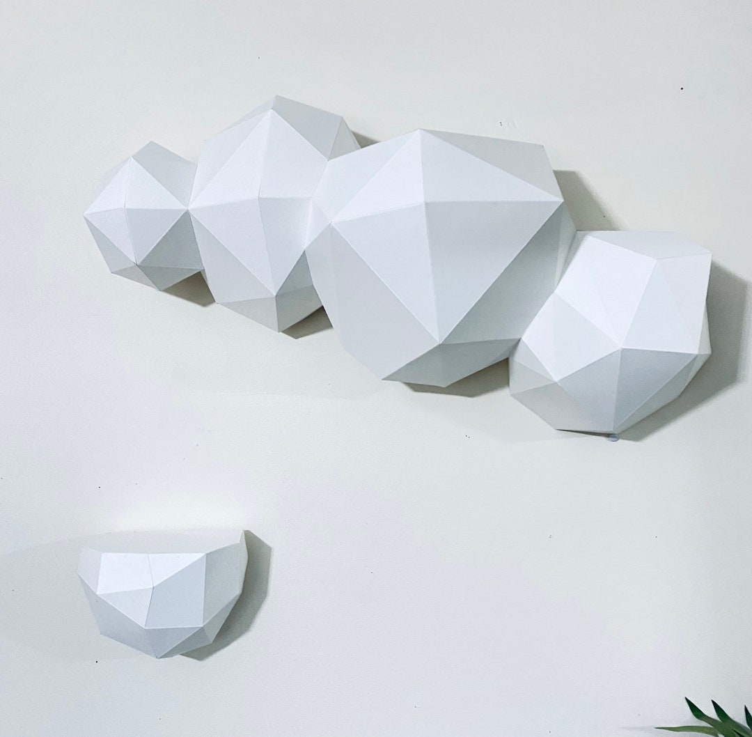 Cloud Shelves 3d Papercraft Model. You Get SVG, PDF Digital File ...