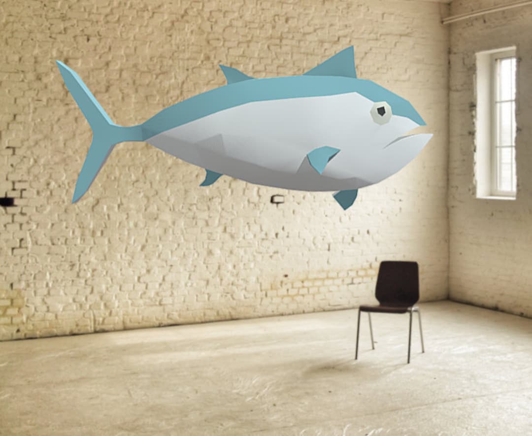 Tuna Fish 3D Papercraft. Big -option to Print on A3 Size Cardstock. You ...