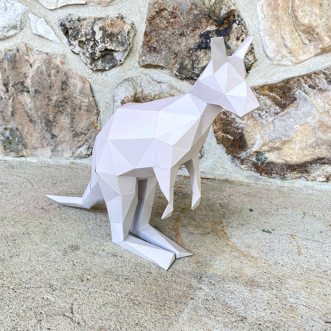 Kangaroo 3D Papercraft. You Get a PDF Digital File Templates | Etsy