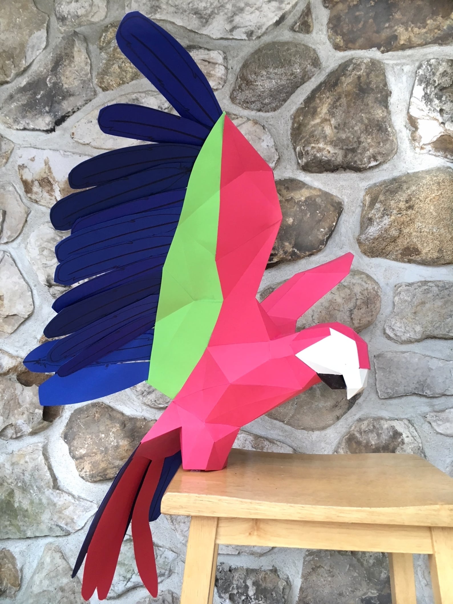 Parrot With Open Wings Papercraft. You Get SVG, PDF Digital File ...