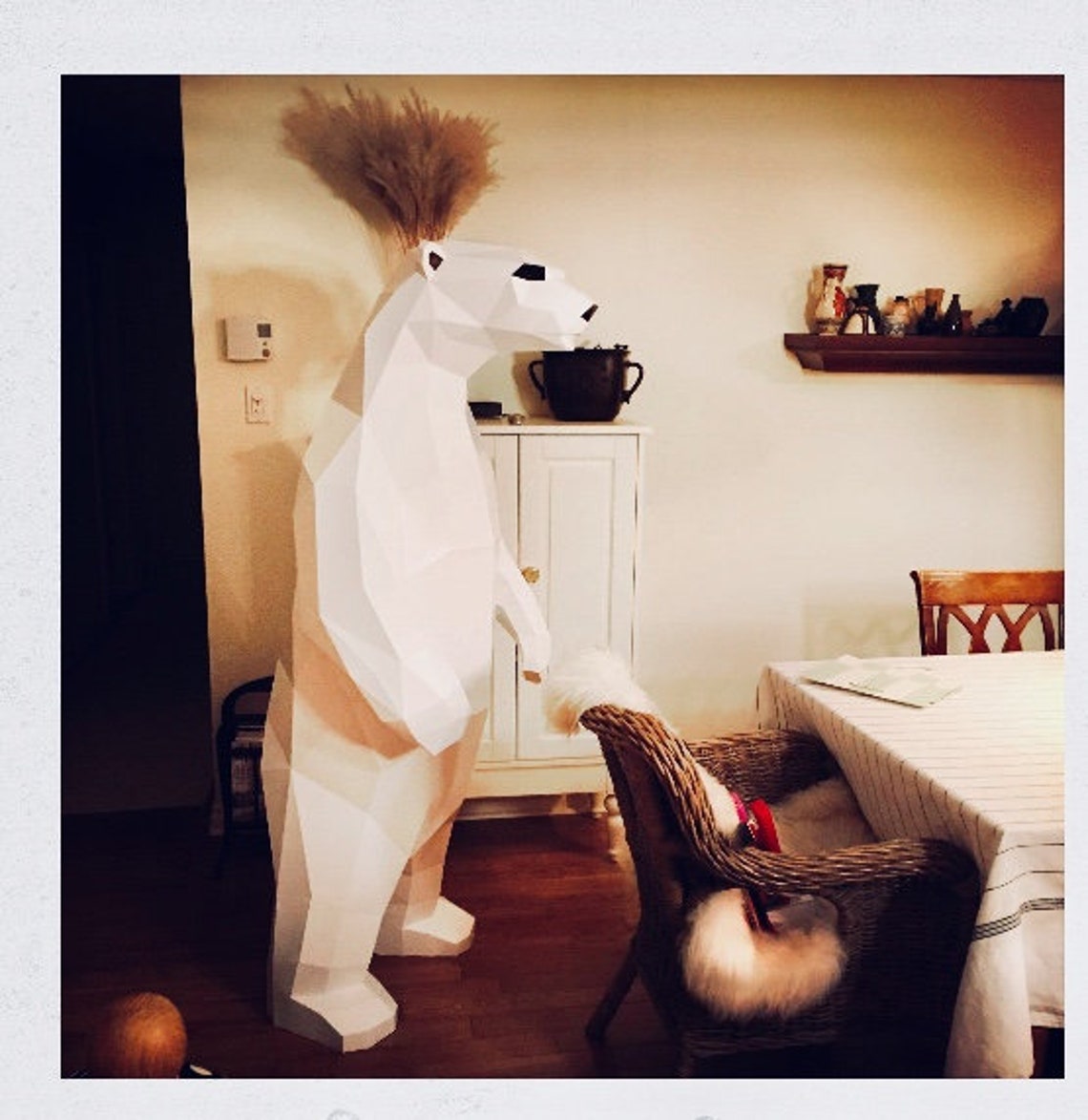 Stand Polar Bear BIG Papercraft. You Get a PDF Digital File Templates ...