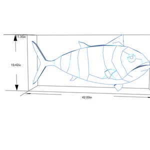 Tuna Fish 3D Papercraft. Big -option to Print on A3 Size Cardstock. You ...