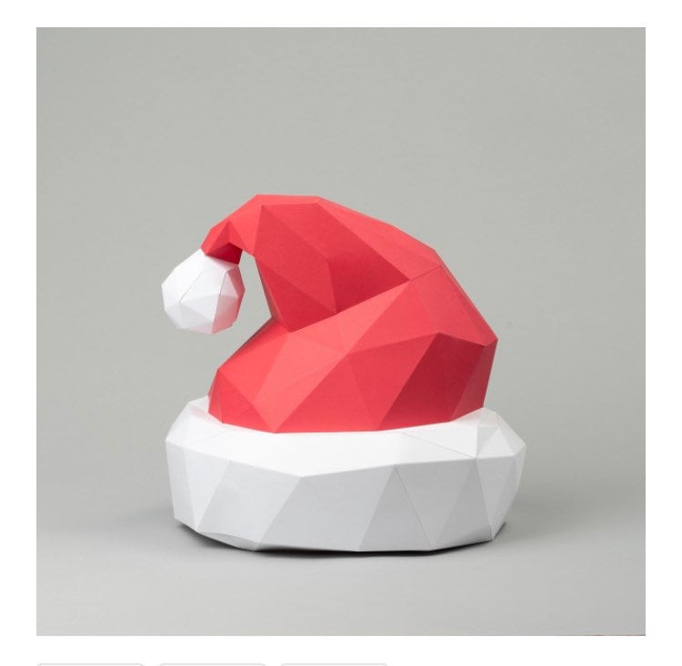 Santa's Hat Papercraft Includes Life Size You Get SVG and - Etsy