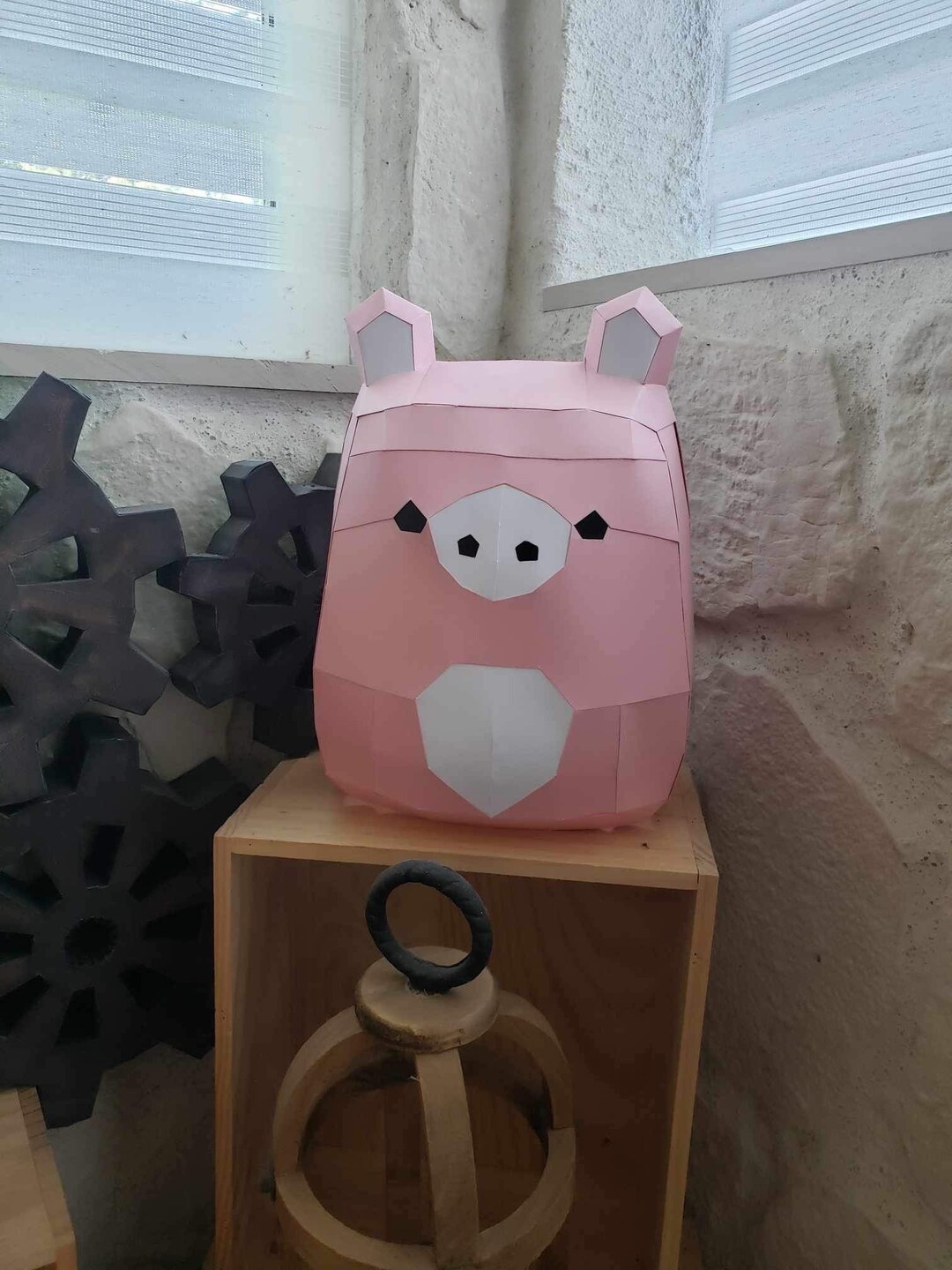 Round Pig 3D Papercraft. You Get an SVG DXF PDF Digital File Template ...