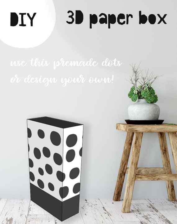 Rectangle Boxes 2 Styles Illustrated 3d Papercraft. Get a PDF | Etsy