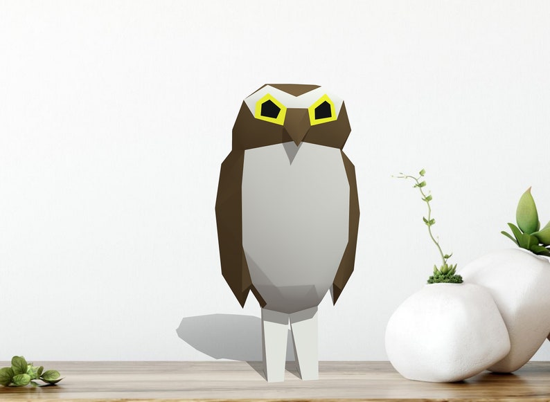 Shoco Owl 3D Papercraft. You Get PDF Digital File Template and ...