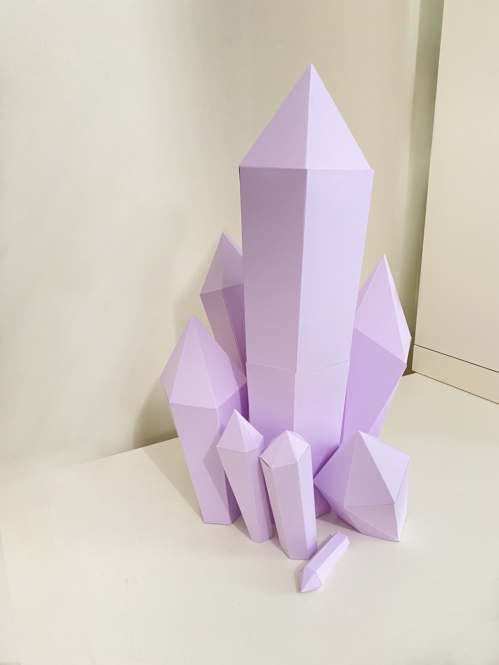 Crystals 3D Papercraft. (set of 7) With This Purchase You Get DXF, SVG ...