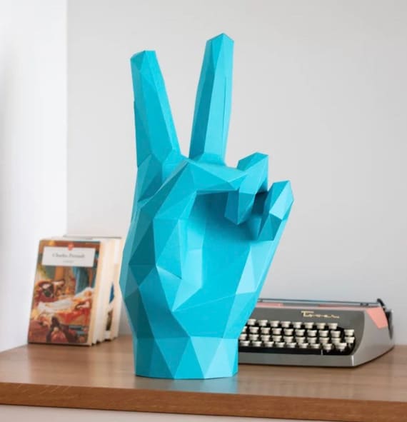 Peace 3dpapercraft. You Get a PDF Digital File With Templates | Etsy