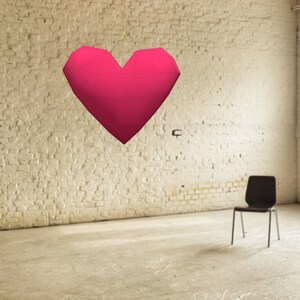 Heart Full 3D Papercraft. BIG- Option to Print on A3 Size Cardstock ...