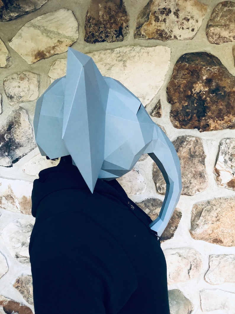 Elephant Head Mask 3d Papercraft. Get SVG PDF Digital File - Etsy