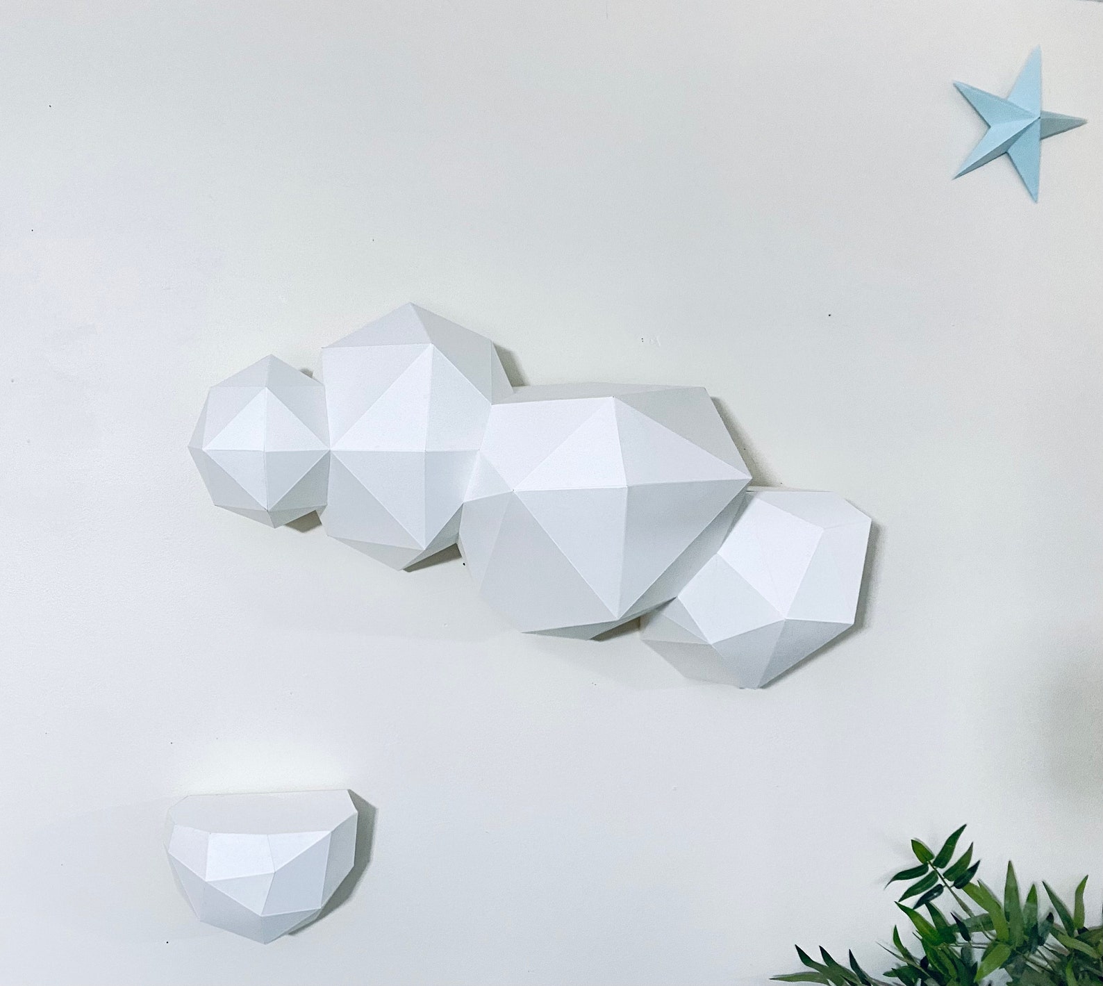 Cloud Shelves 3d Papercraft Model. You Get SVG, PDF Digital File ...