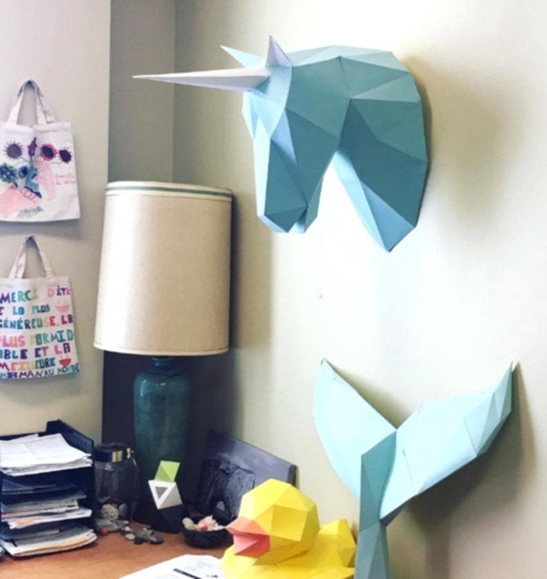 Unicorn Papercraft. You Get a PDF Digital File With Pattern - Etsy
