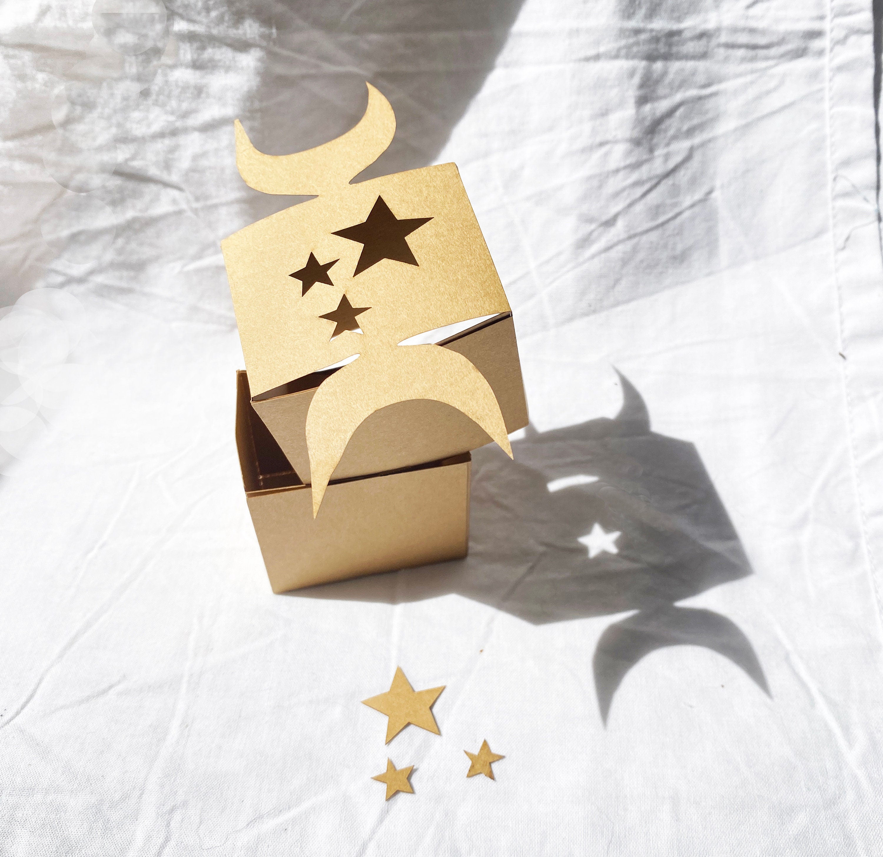 Star and Moon Box 3D Papercraft. You Get Pdf SVG DXF Digital File ...