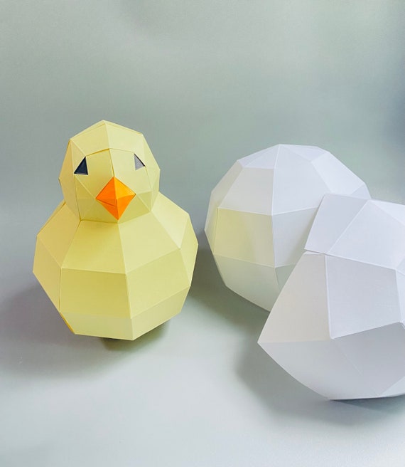 Chick 3d Papercraft. You Get a PDF Digital File Templates and - Etsy