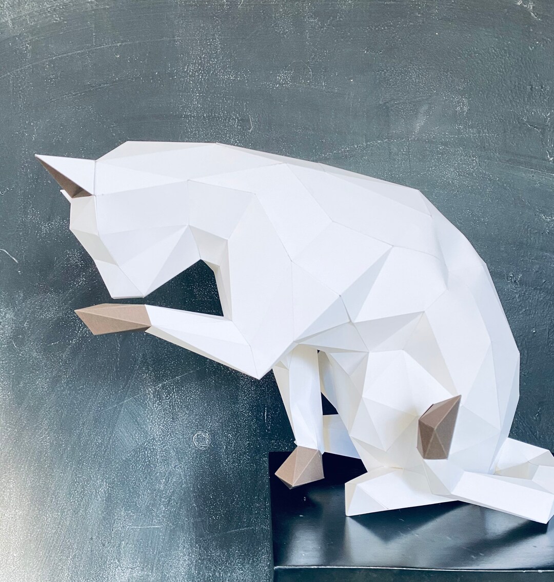 Licky Kitty Cat 3dpapercraft. You Get SVG, PDF Digital File Templates ...