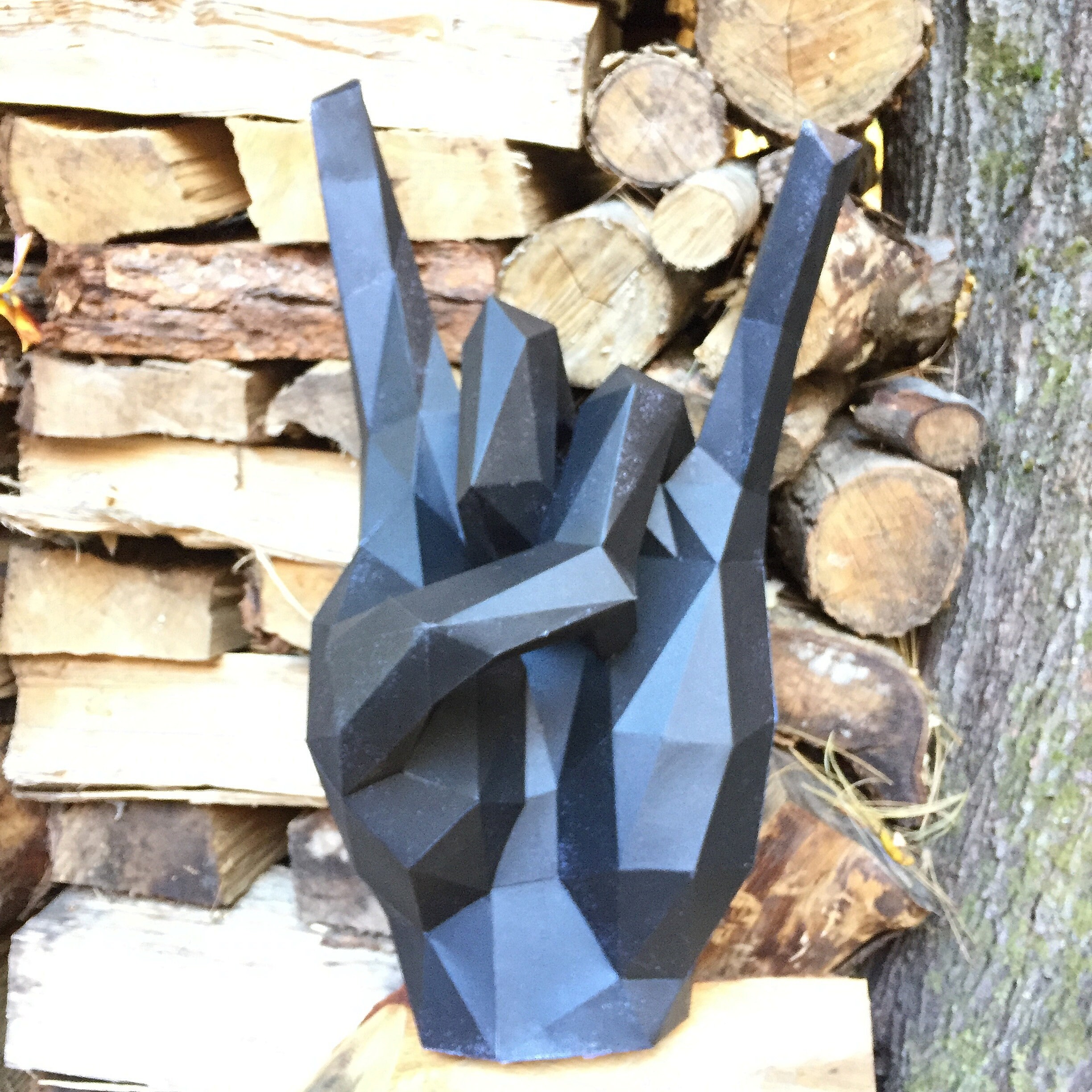 Rock Metal 3d Papercraft. You Get a PDF Digital File With - Etsy Hong Kong