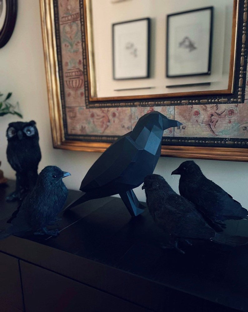 Crow 3d Papercraft. You Get SVG and PDF Digital File Templates - Etsy