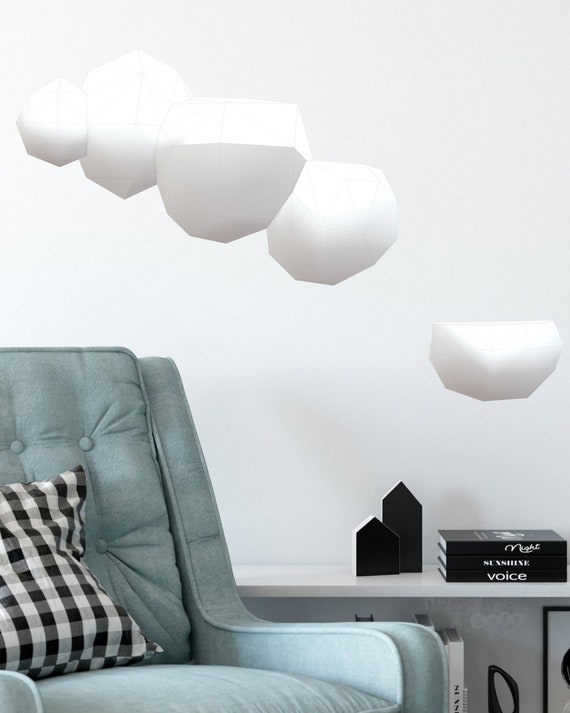 Cloud Shelves 3d Papercraft Model. You Get PDF Digital File - Etsy