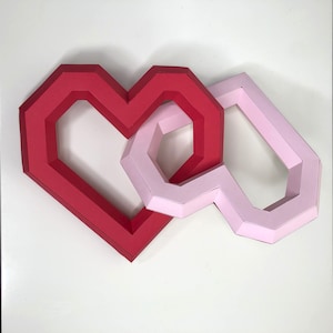 Hearts Interlinked 3d Papercraft. You Get a PDF Digital File With ...