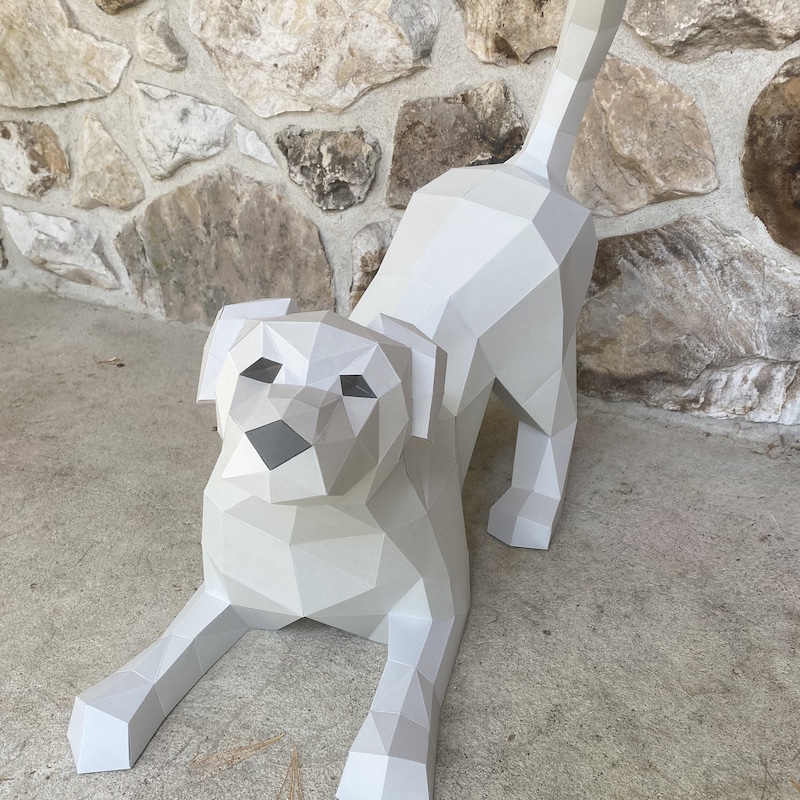 Papercraft Dog - Etsy