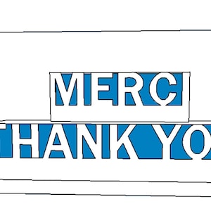 Thank You Merci Pop-up Cards. You Get Pdf, Dxf, Svg, Eps Digital ...