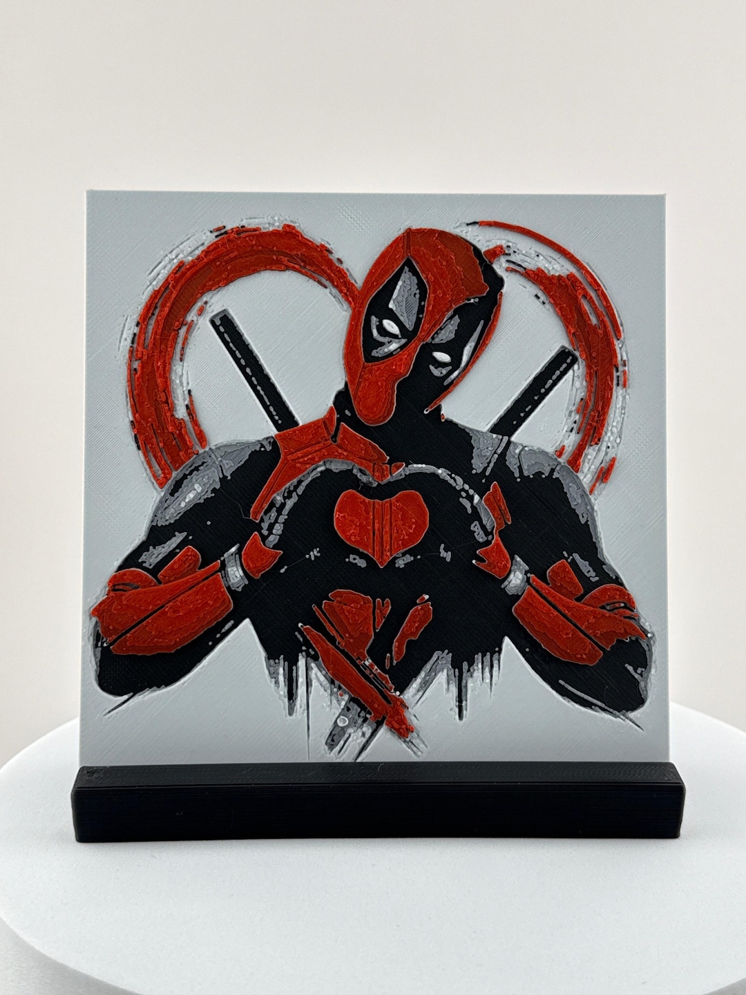 Deadpool Heart Hands Hueforge Print - Etsy