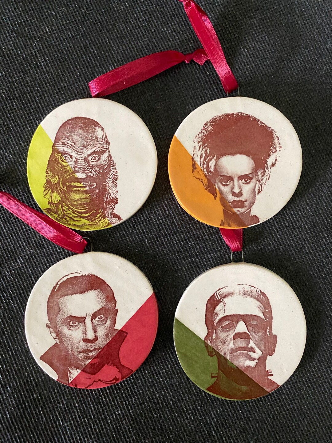 Classic Horror Movie Ceramic Ornament Set - Etsy