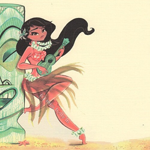 Luau Invitation Set of 12 Hawaiian Theme Party Hula Girl - Etsy