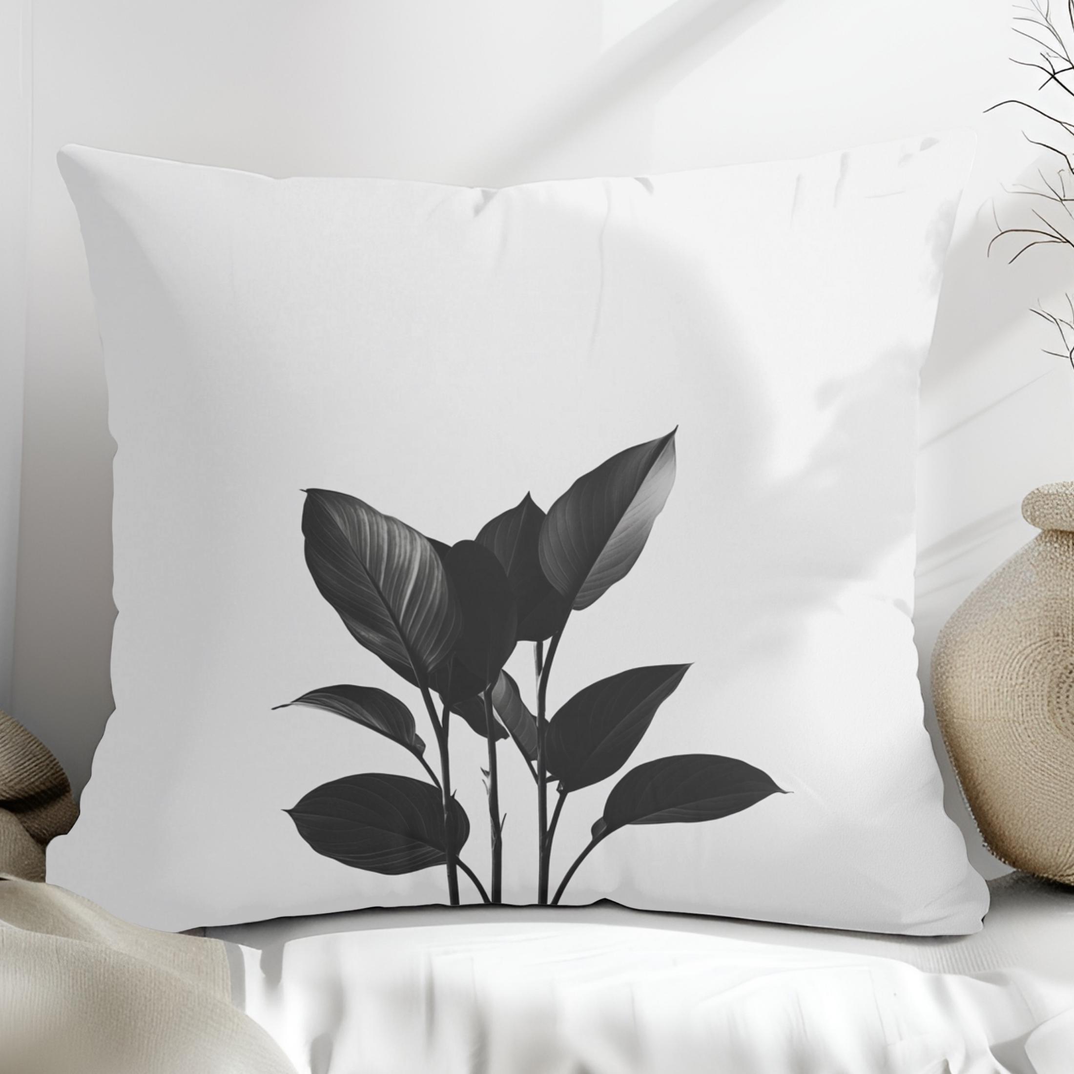 Monochromatic Botanical Bliss Pillow Modern Decor - Etsy