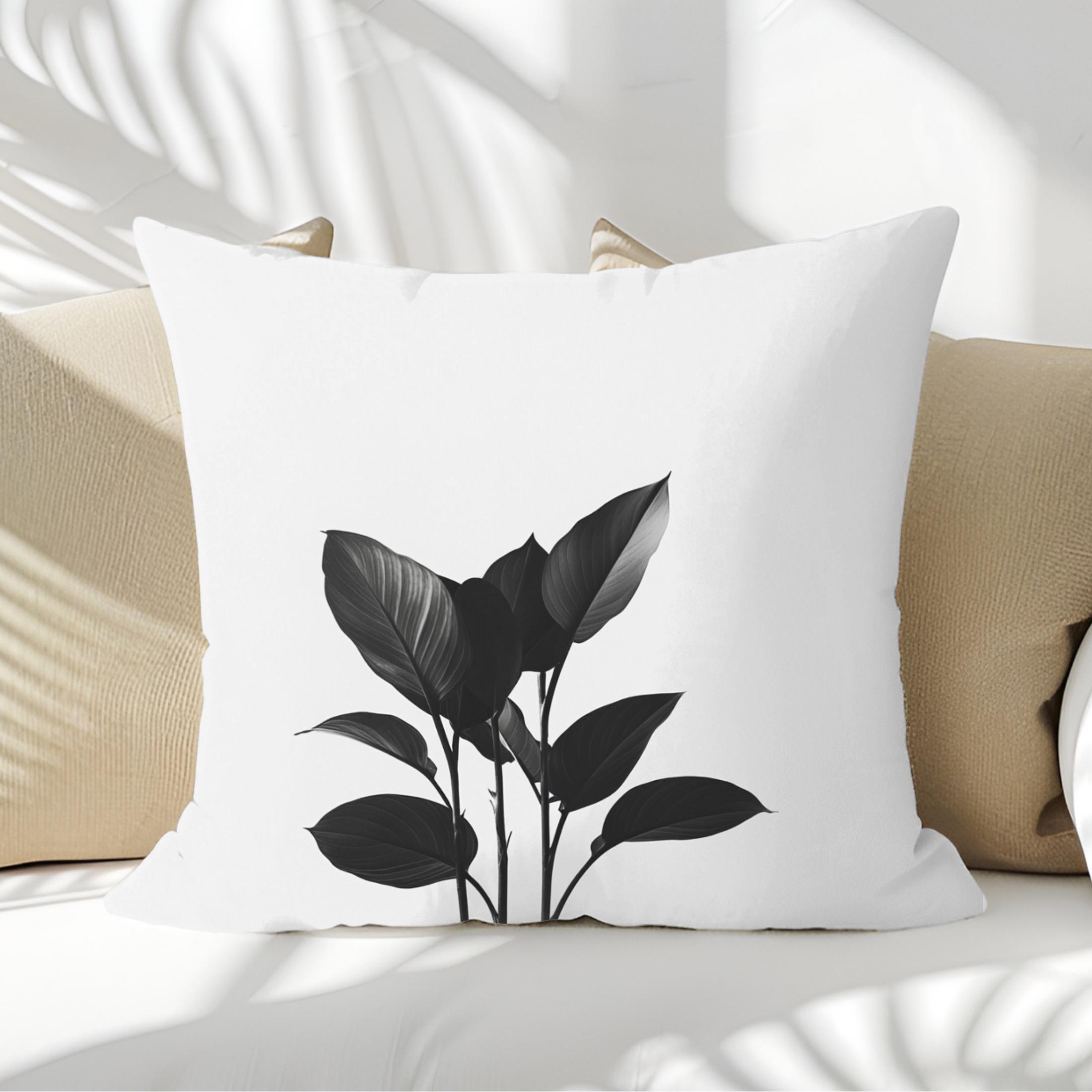 Monochromatic Botanical Bliss Pillow Modern Decor - Etsy