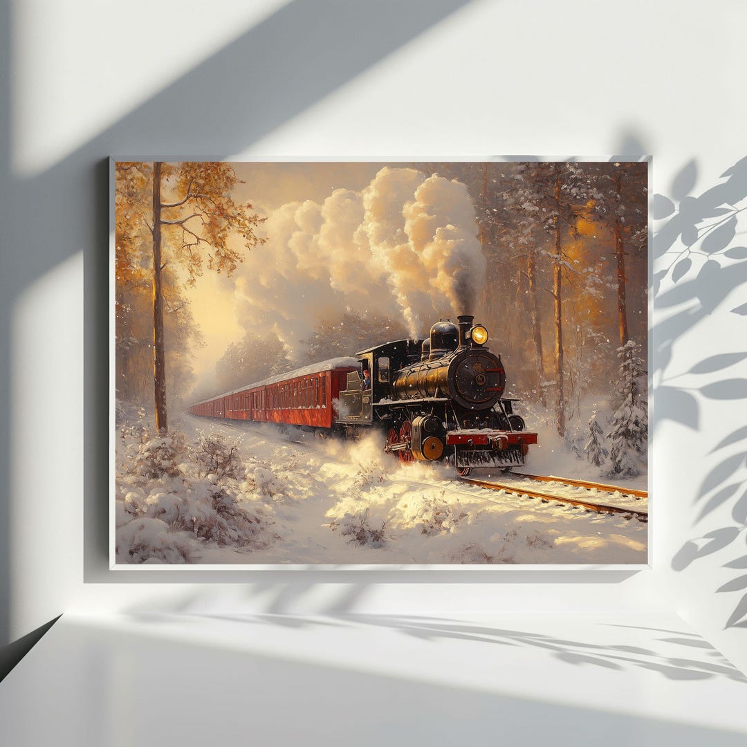 Christmas Express Train for Frame TV, Cozy Winter Landscape, Samsung ...