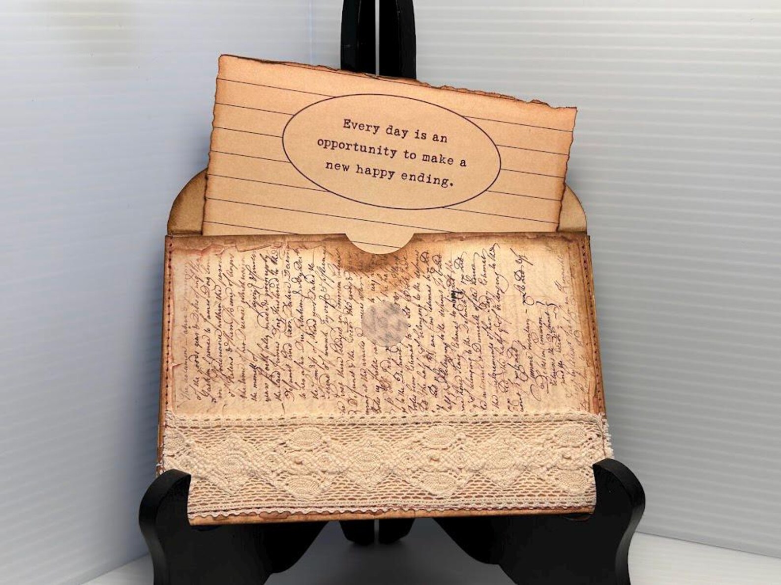 Handmade Ephemera Envelopes, Bow Paperclip, Handmade Booklet ...