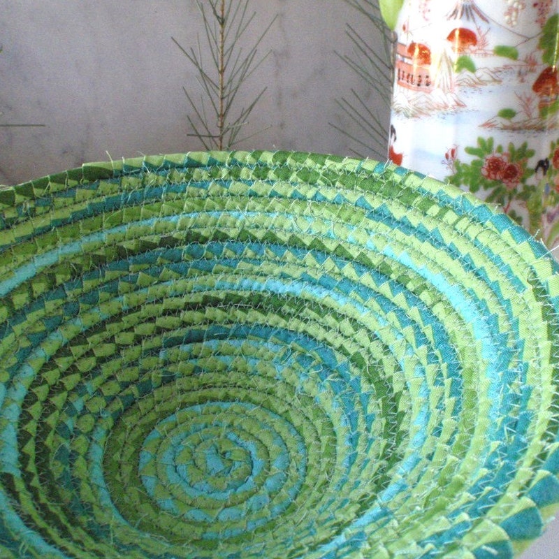Coiled Fabric Basket - Etsy