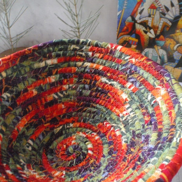 Coiled Fabric Basket - Etsy